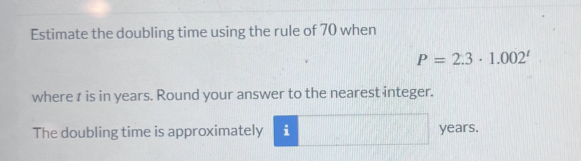 Solved Write an equation for an exponential growth function | Chegg.com