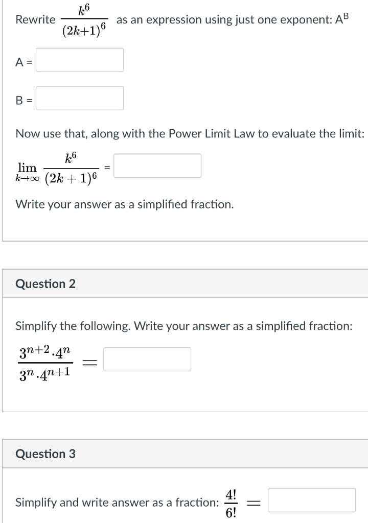 Solved 26 Rewrite as an expression using just one exponent: | Chegg.com
