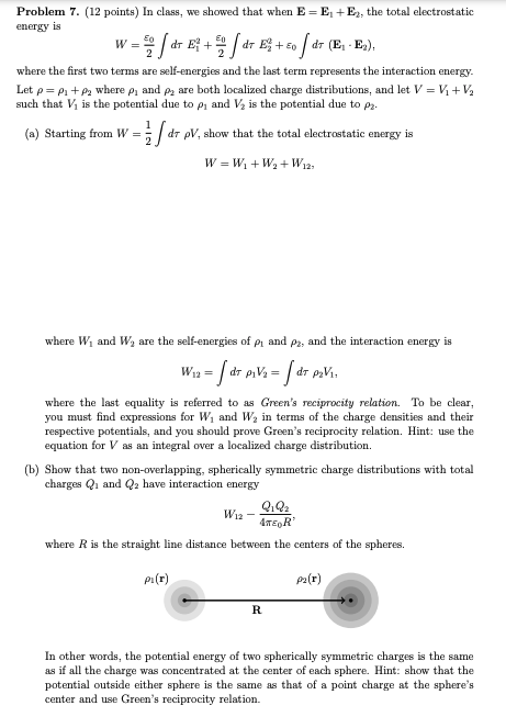 Solved Problem 7. (12 ﻿points) ﻿In class, we showed that | Chegg.com