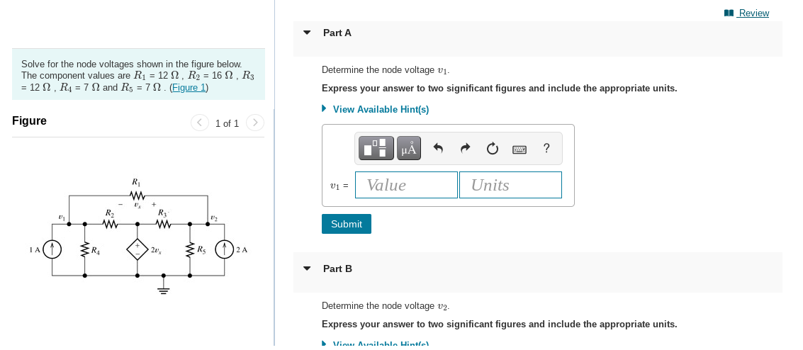 Solved Solve for the node voltages shown in the figure | Chegg.com
