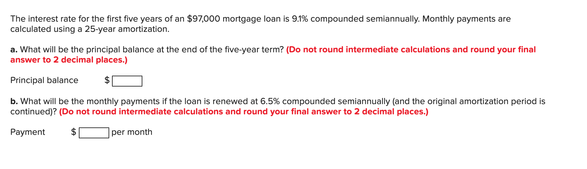 Solved The interest rate for the first five years of an | Chegg.com