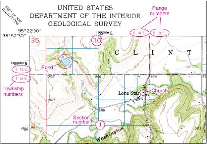 Solved 8. In the section of map below, give the PLS, | Chegg.com