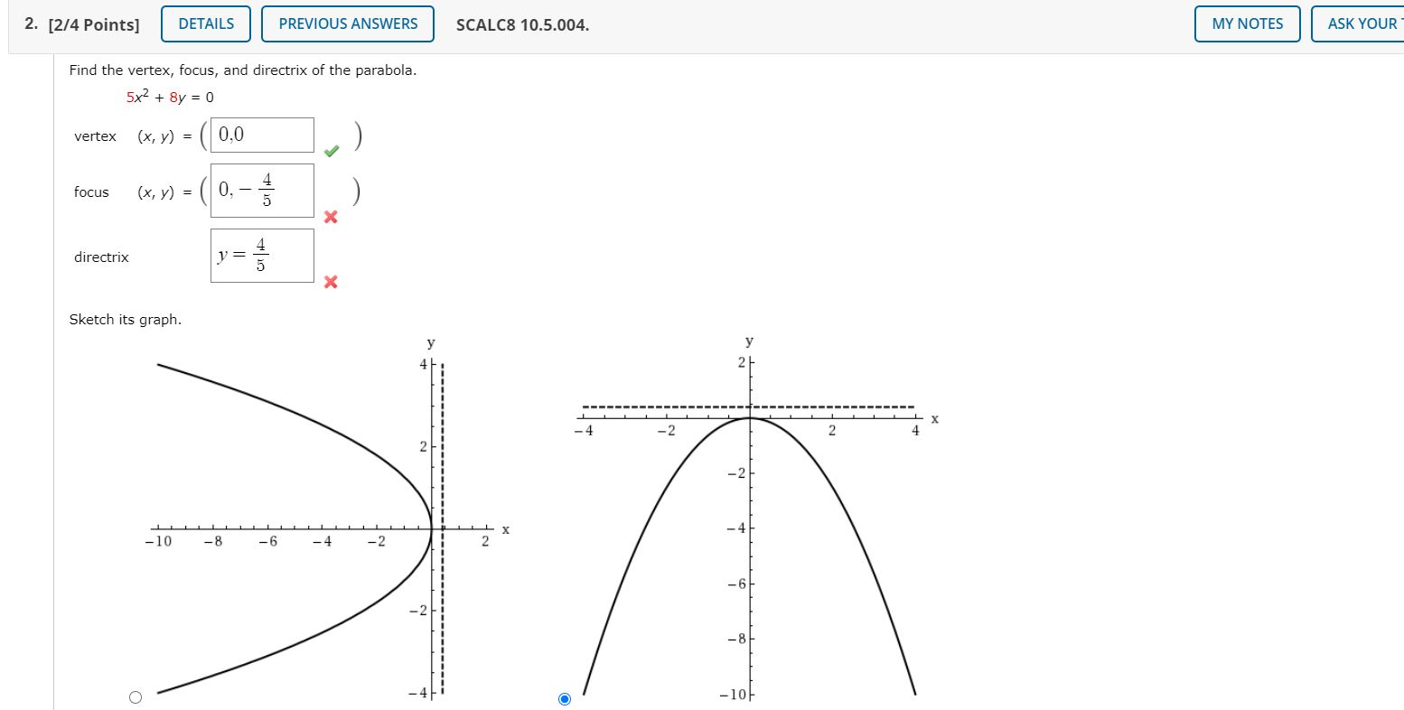 Solved 2. [2/4 Points] DETAILS PREVIOUS ANSWERS SCALC8 | Chegg.com