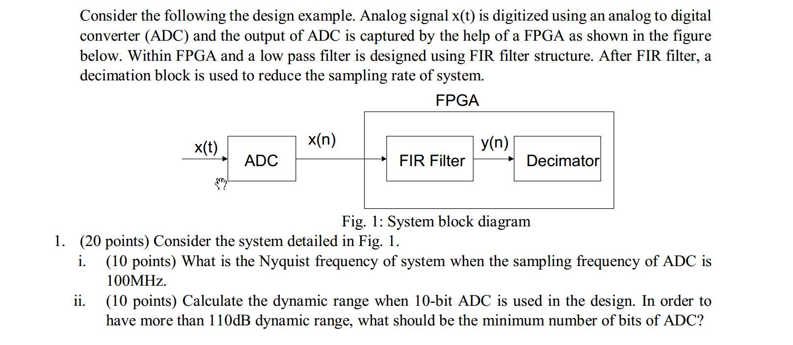 Solved Consider the following the design example. Analog | Chegg.com