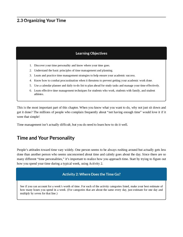 Reflection topic: Time management 1. Complete | Chegg.com