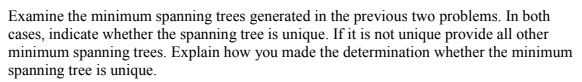Solved Execute Prim's minimum spanning tree algorithm by | Chegg.com