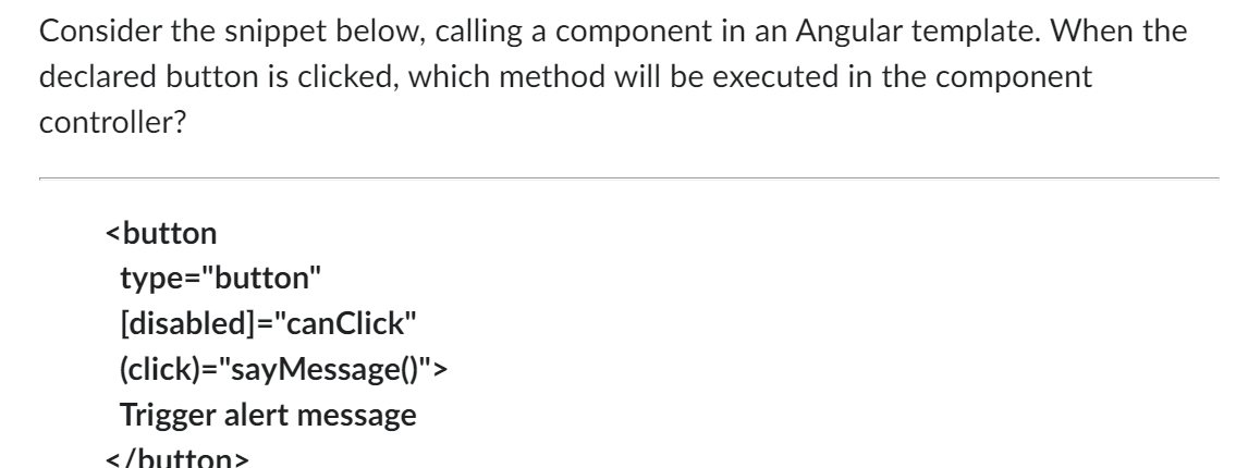 Solved Consider the snippet below, calling a component in an | Chegg.com