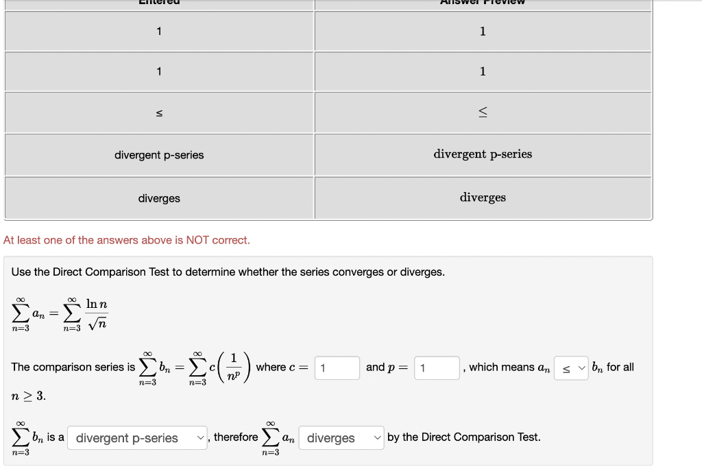 Solved At least one of the answers above is NOT correct. Use | Chegg.com