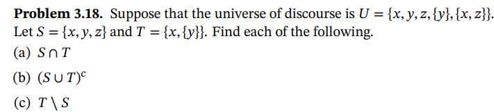 Solved Problem 3.18. Suppose that the universe of discourse | Chegg.com