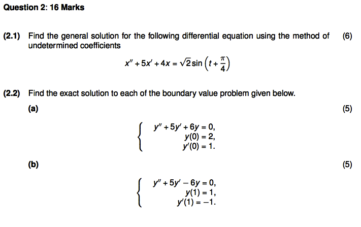 Solved 1) Find the general solution for the following | Chegg.com