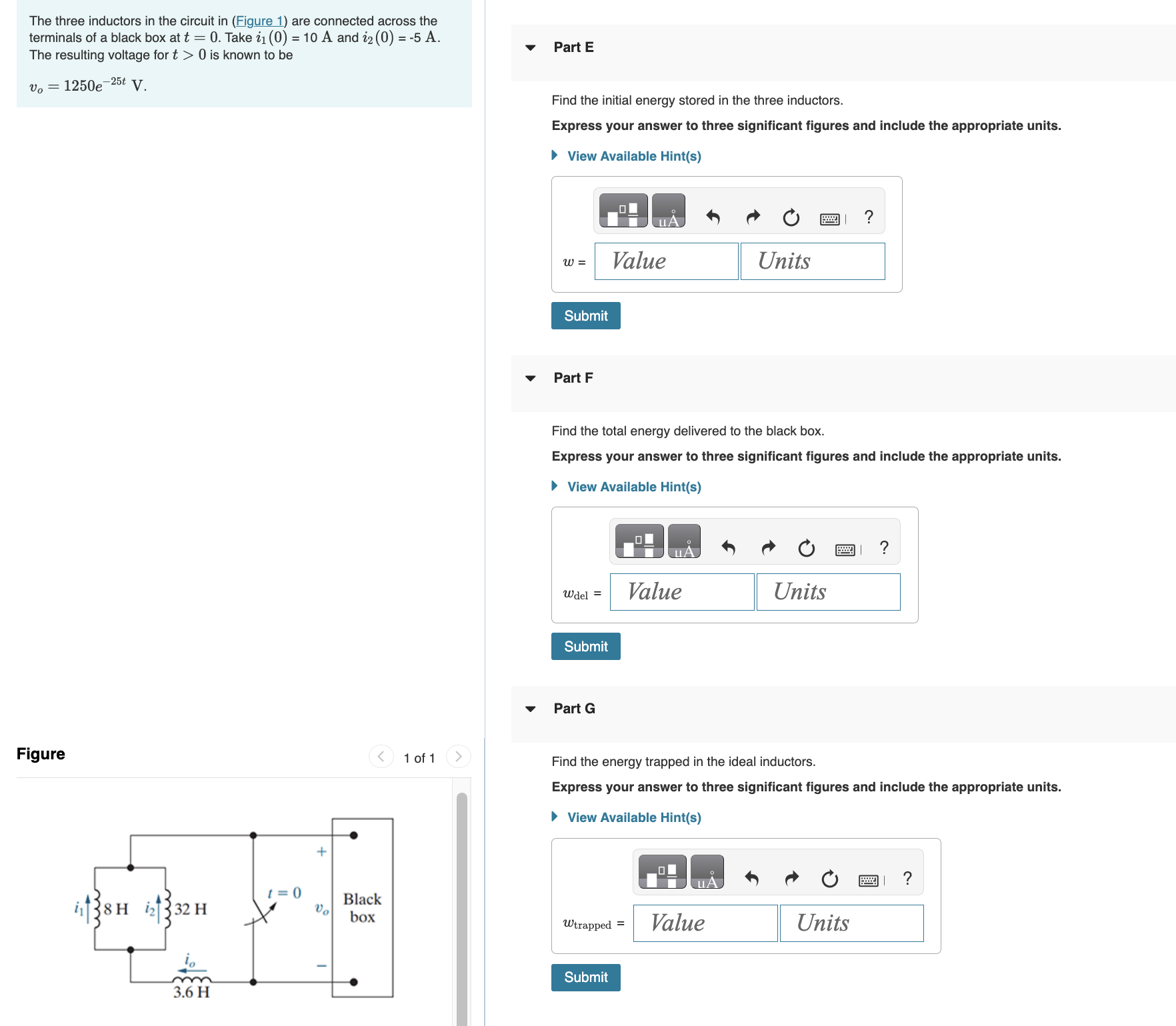 Solved The three inductors in the circuit in (Figure 1) are | Chegg.com