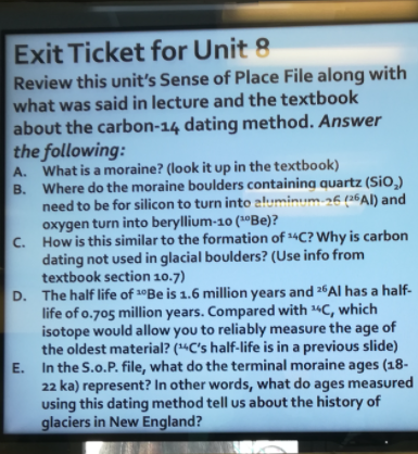 Solved Exit Ticket for Unit 8 Review this unit's Sense of | Chegg.com