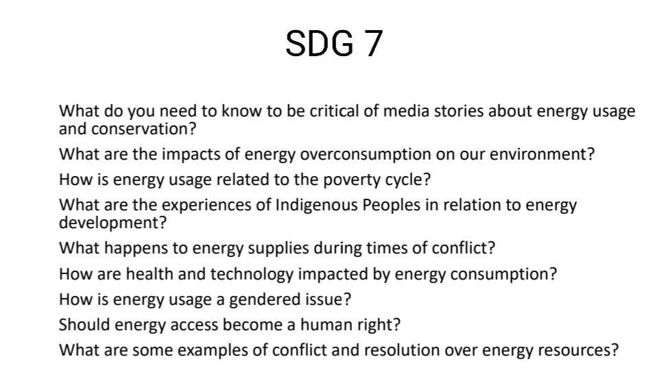 Solved SDG 7 What do you need to know to be critical of | Chegg.com