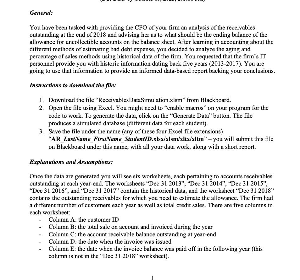 General: You have been tasked with providing the CFO | Chegg.com