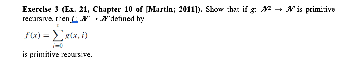 Solved Exercise 3 (Ex. 21, Chapter 10 of [Martin; 2011]). | Chegg.com
