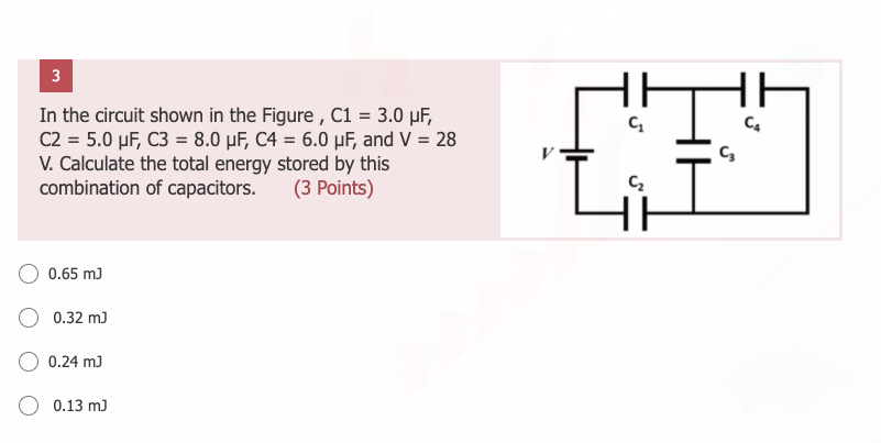 Solved Three capacitors are connected as shown in the | Chegg.com