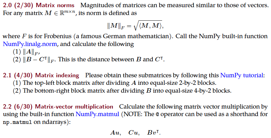 Solved I'm using Python and Numpy. I need to use these | Chegg.com