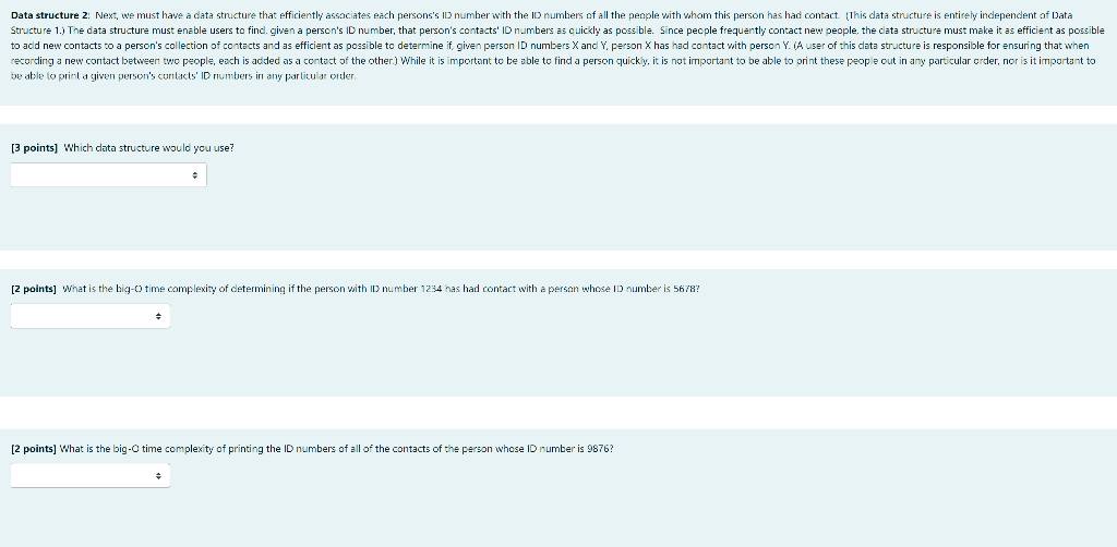 Solved Data structure 2: Next, we must have a data structure | Chegg.com