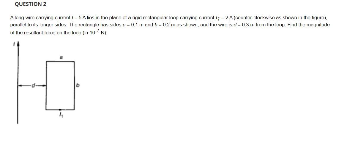 Solved A long wire carrying current I=5 A lies in the plane | Chegg.com
