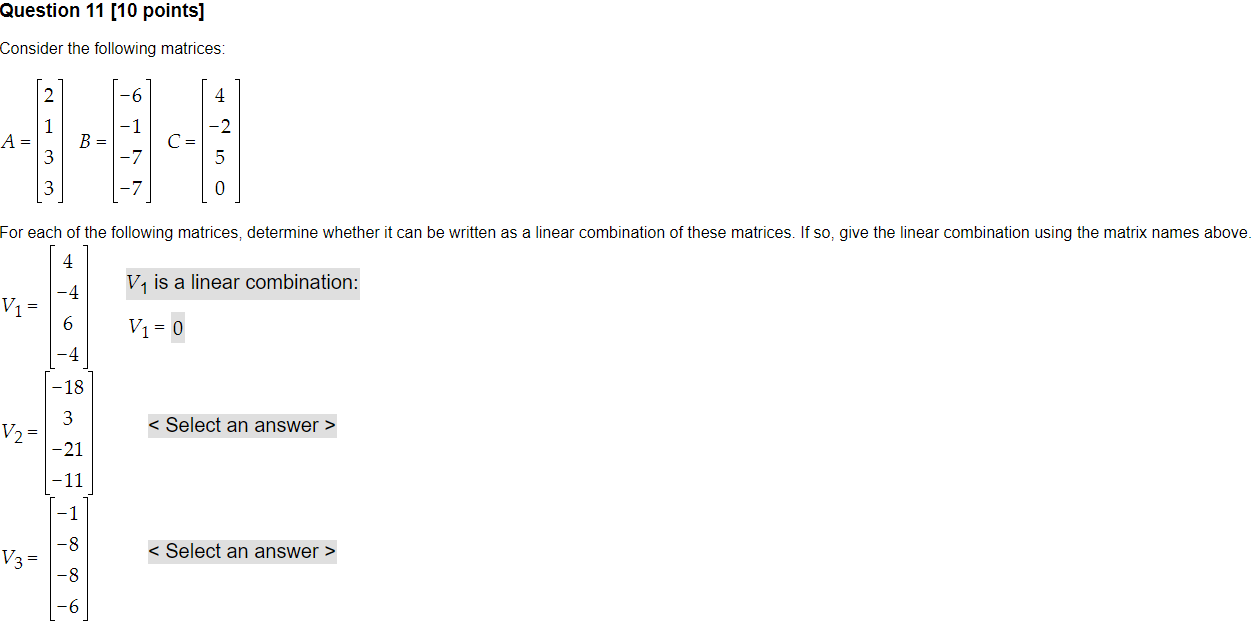 Solved Question 11 [10 ﻿points]Consider the following | Chegg.com