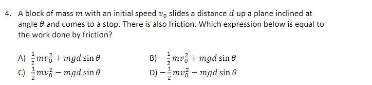 Solved A block of mass m with an initial speed v0 slides a | Chegg.com