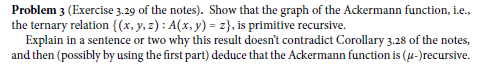 Solved Problem 3 (Exercise 3.29 of the notes). Show that the | Chegg.com