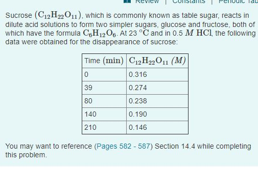 Solved Sucrose (C12H22011), which is commonly known as table | Chegg.com