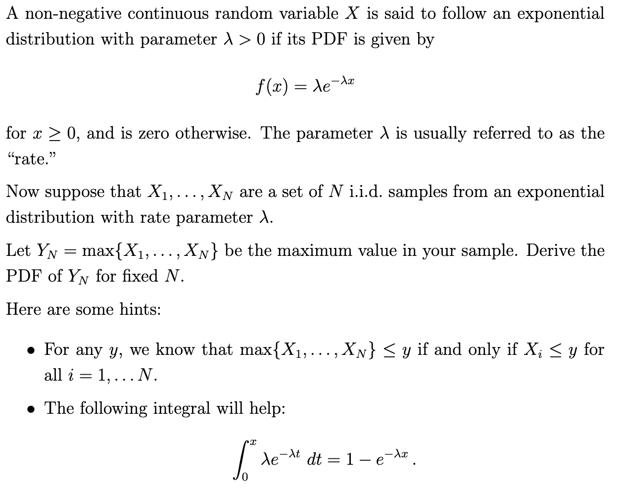Solved A Non Negative Continuous Random Variable X Is Said 
