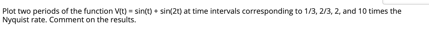 Solved Plot two periods of the function V(t) = sin(t) + | Chegg.com
