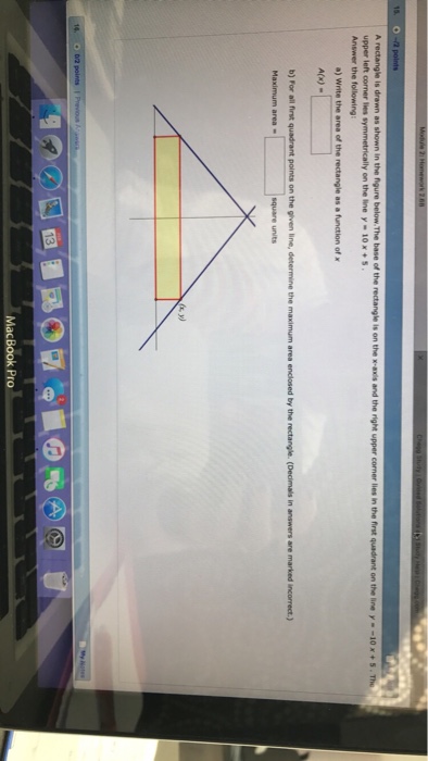 Solved A rectangle is down as shown in the figure below. One | Chegg.com