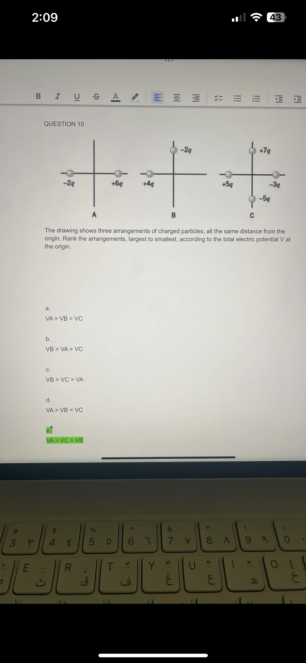 Solved The drawing shows three arrangements of charged | Chegg.com
