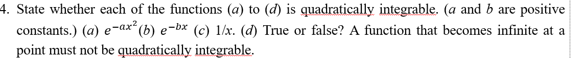 Solved State whether each of the functions (a) to (d) is | Chegg.com