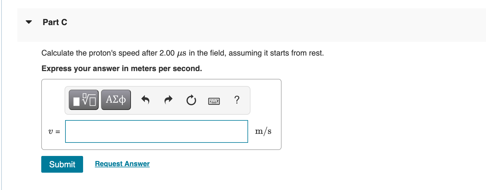 Solved Review Constants Part A A proton is placed in a | Chegg.com