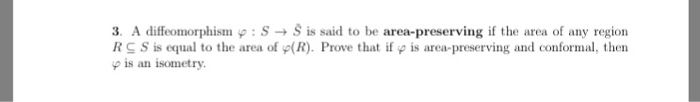 Solved 3. A diffeomorphism : S S is said to be | Chegg.com