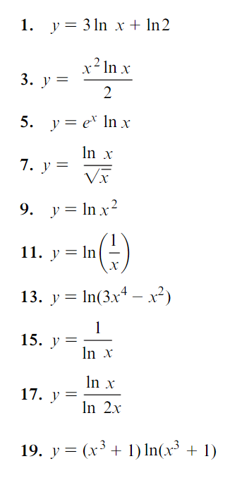 Solved Differentiate the following functions. | Chegg.com