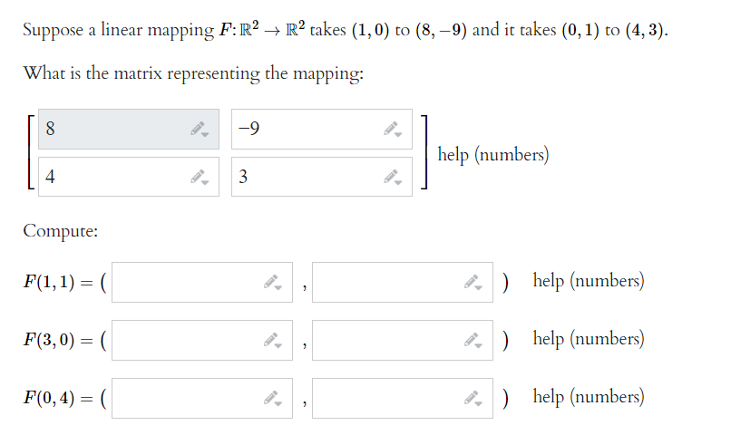 Solved Suppose a linear mapping F:R2→R2 takes (1,0) to | Chegg.com