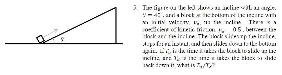 Solved o 5. The figure on the left shows an incline with an | Chegg.com