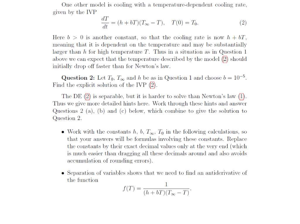Solved Please answer question #2(b), and provide a detailed | Chegg.com