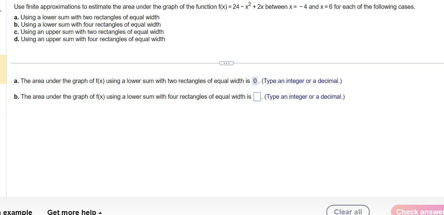 Solved Use finite approximations to estimate the area under | Chegg.com