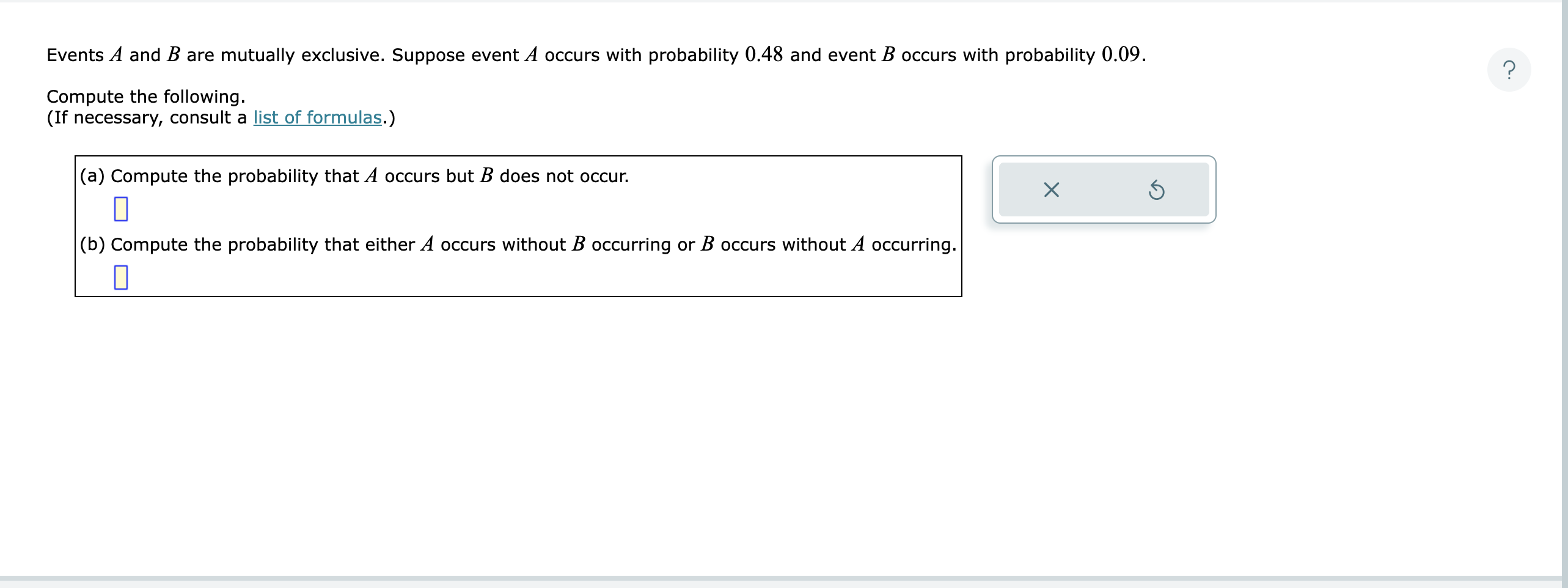 Solved Events A and B are mutually exclusive. Suppose event | Chegg.com