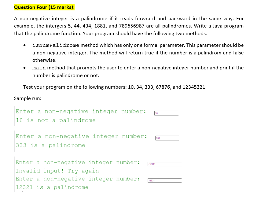Solved Question Three 10 Marks Write A Java Program That 8044