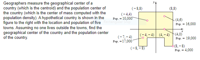 Solved Geographers measure the geographical center of | Chegg.com