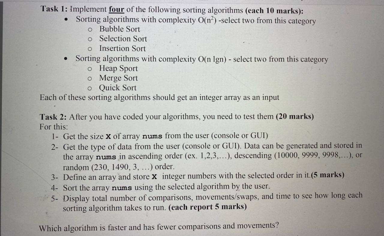 Solved For this programming project, you will implement | Chegg.com