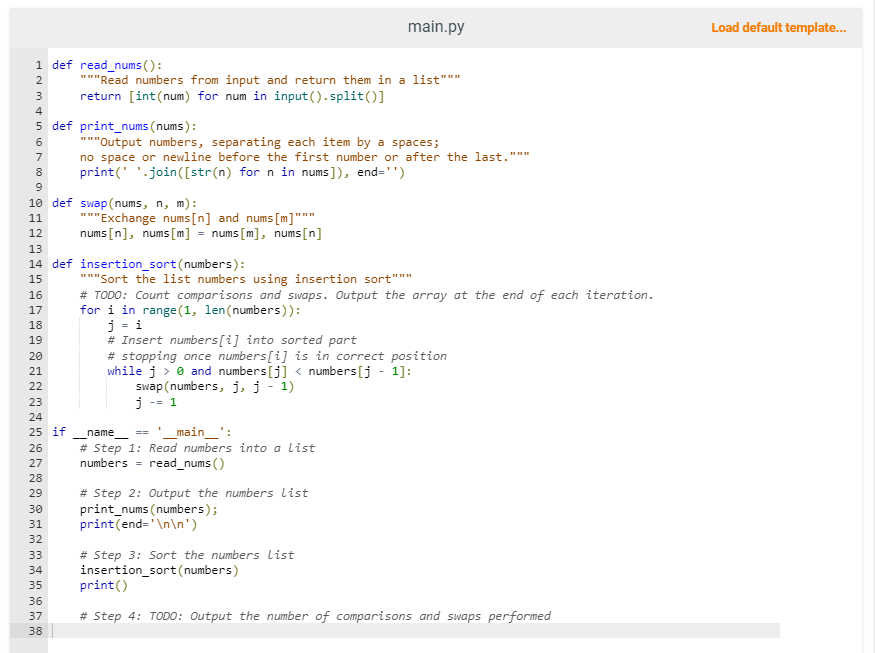 Solved The script has four steps: 1. Read a list of integers | Chegg.com