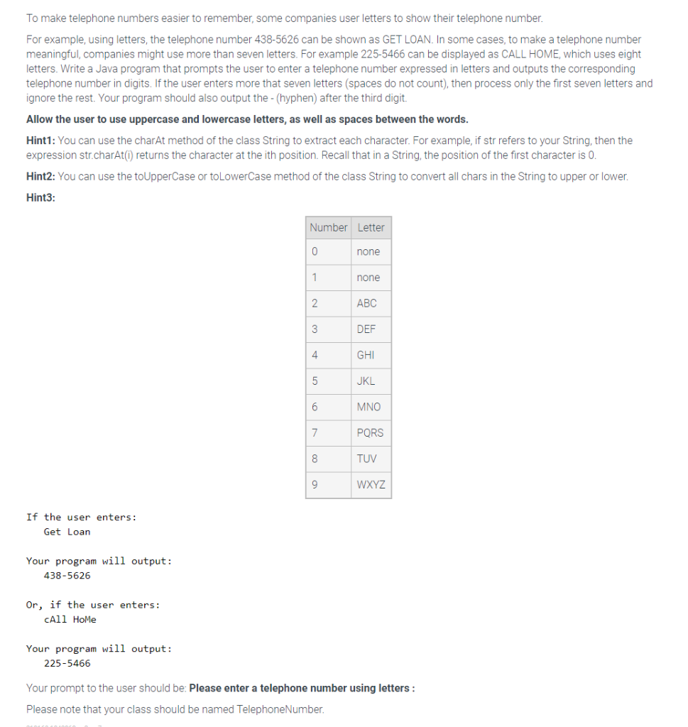 Solved To make telephone numbers easier to remember, some | Chegg.com