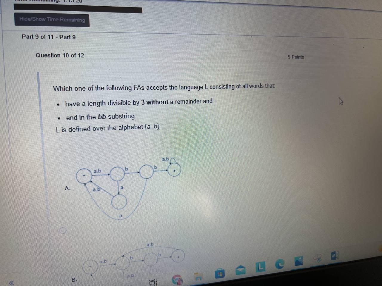 Solved Which one of the following FAs accepts the language L | Chegg.com
