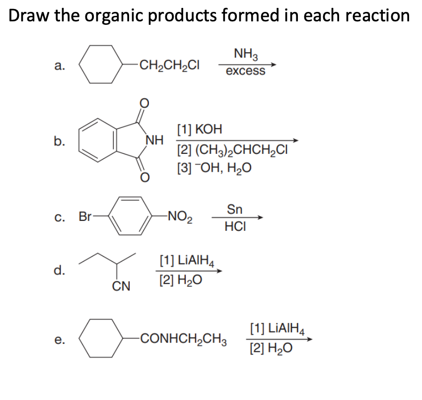 Solved Draw the organic products formed in each reaction NH3 | Chegg.com