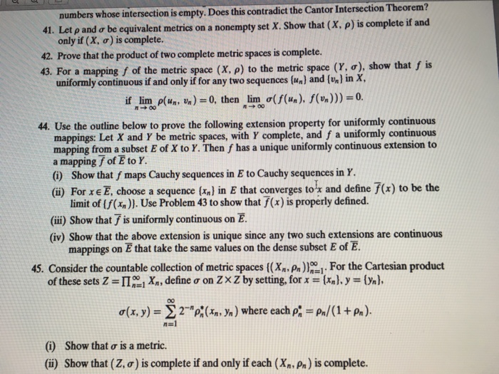 Solved numbers whose intersection is empty. Does this | Chegg.com
