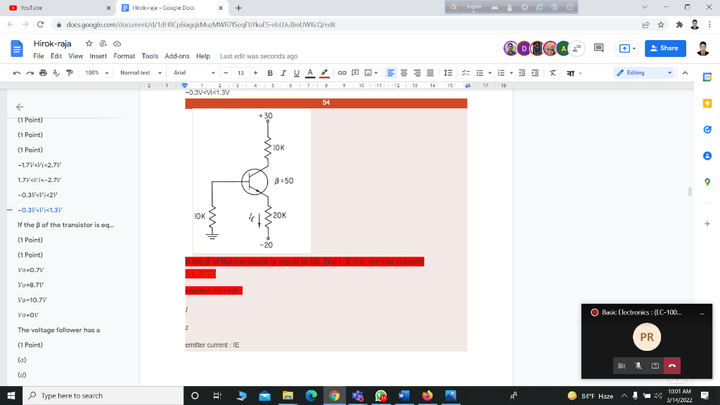 Solved O YouTube X Hirok-raja - Google Docs + Engi - SOCO X | Chegg.com