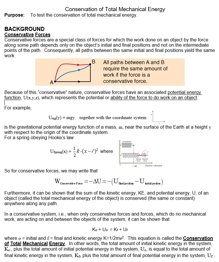 Conservation of Energy Pivot Interactive: | Chegg.com